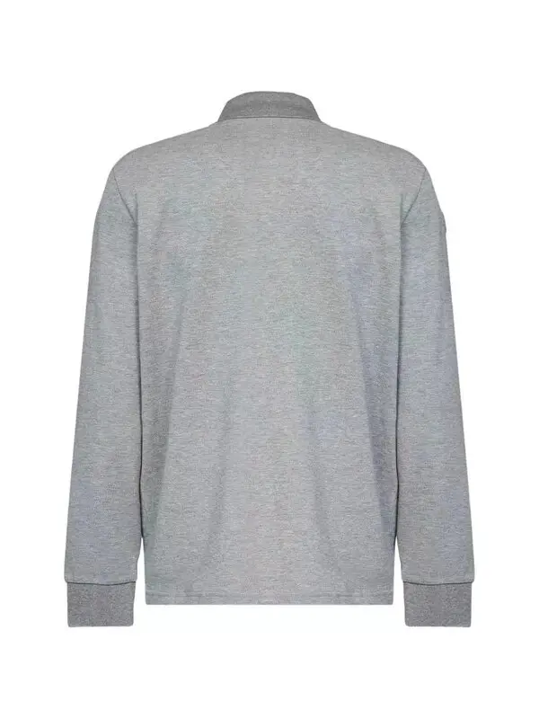Moncler Logo-patch Long-sleeve Polo Shirt