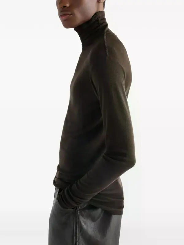 LEMAIRE Stand-collar Top In Wool And Silk Jersey