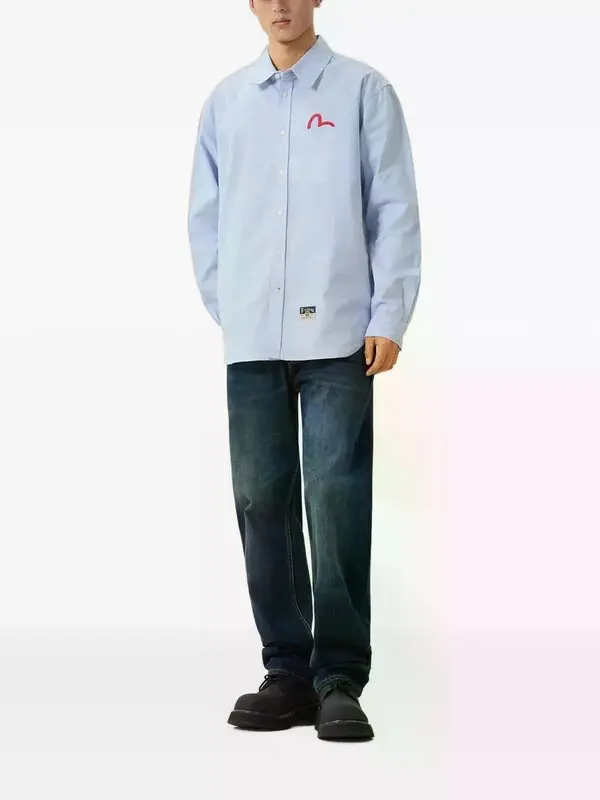 EVISU Seagull-print Oxford Shirt