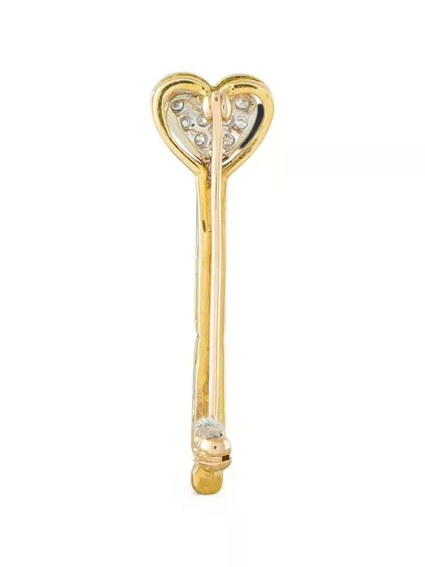 LB EXCLUSIVE Key-motif Diamond Brooch - Gold