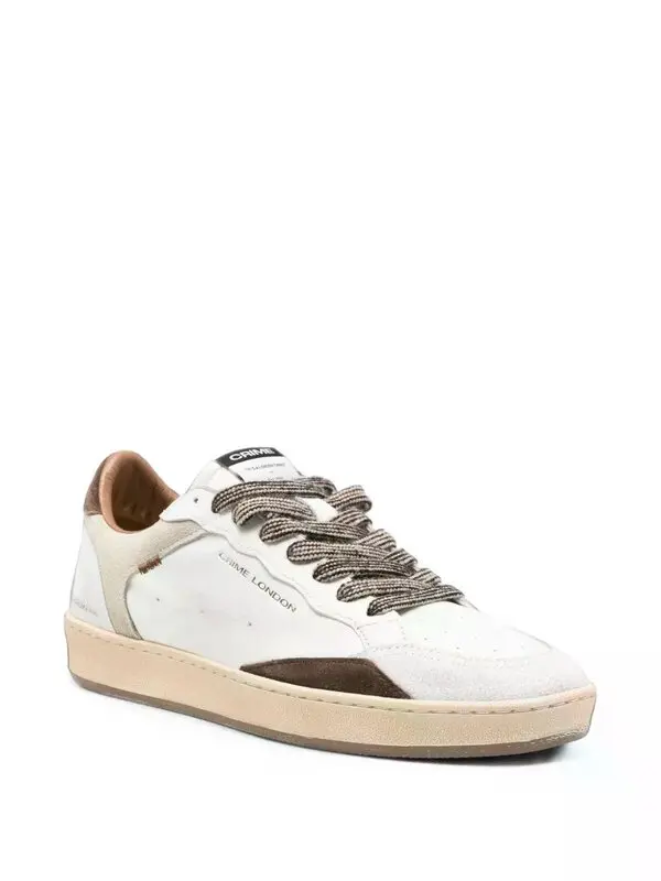 CRIME LONDON Distressed-effect Panelled Sneakers
