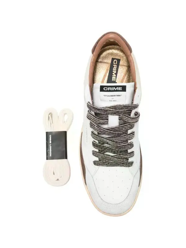 CRIME LONDON Distressed-effect Panelled Sneakers