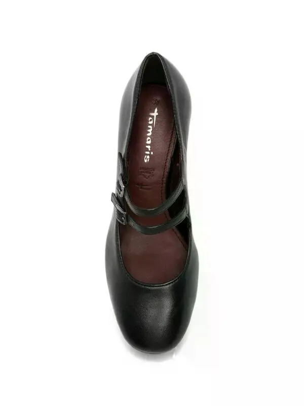 TAMARIS Double-strap Leather Pumps