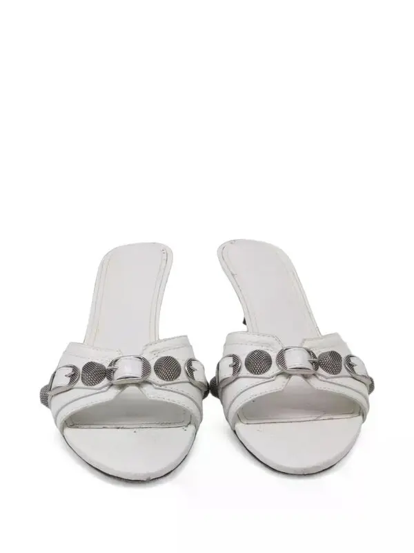 Balenciaga Cagole Leather Mules