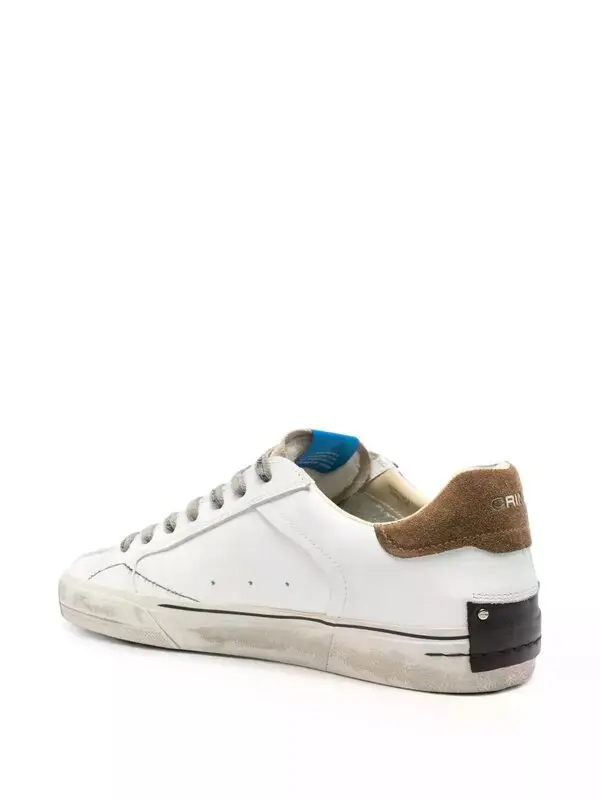 CRIME LONDON Distressed Leather Sneakers
