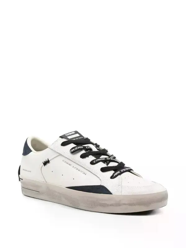 CRIME LONDON Sk8 Deluxe Leather Sneakers - White