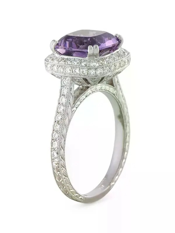 LB EXCLUSIVE Amethyst And Diamond Ring - Silver