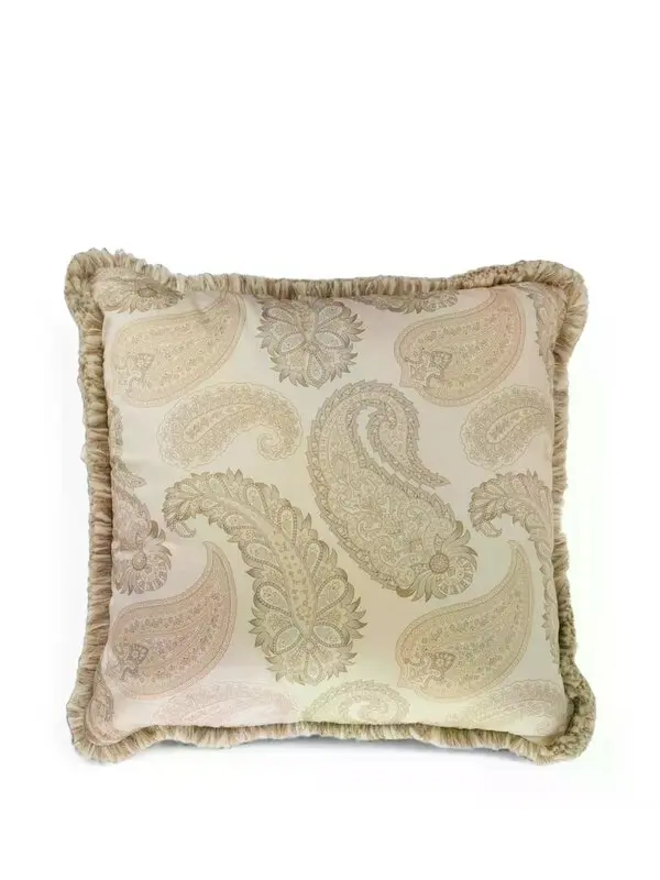 Etro Paisley Fringe-trim Pillow
