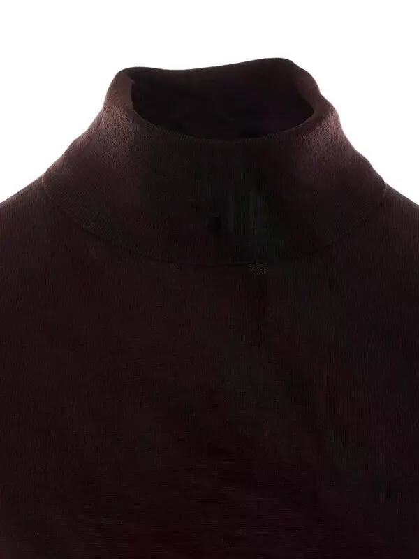 Alpha Studio High-neck Fine-knit Sweater - Brown