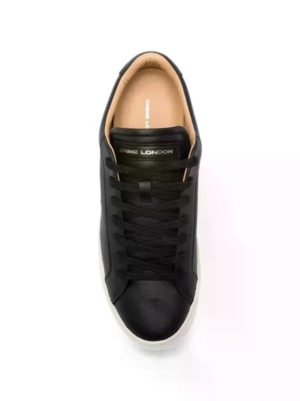 CRIME LONDON Logo-print Leather Sneakers