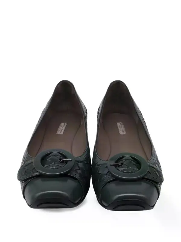 Bottega Veneta Intrecciato Buckled Ballet Flats