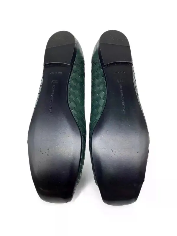 Bottega Veneta Intrecciato Buckled Ballet Flats