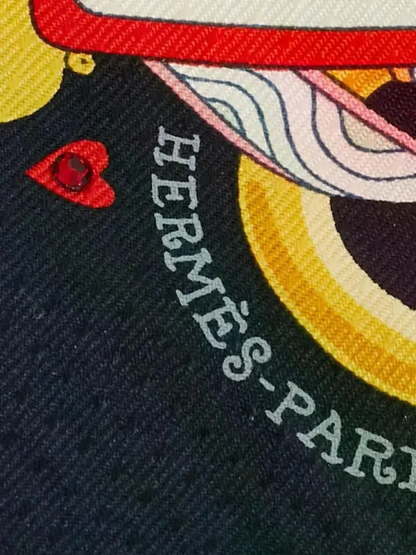 Hermès Dame De Coeur Silk Twilly