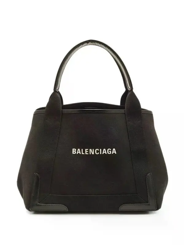 Balenciaga Navy Cabas Tote Bag - Black