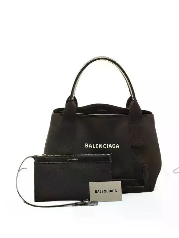 Balenciaga Navy Cabas Tote Bag - Black