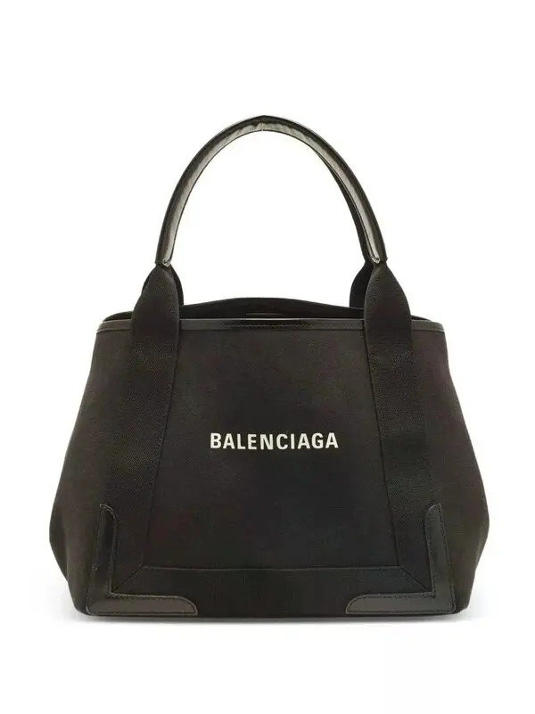 Balenciaga Navy Cabas Tote Bag - Black