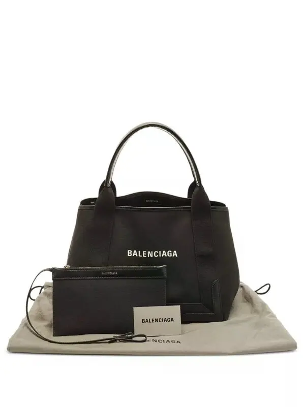 Balenciaga Navy Cabas Tote Bag - Black