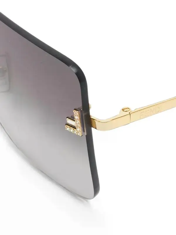 Fendi First Crystal-embellished Square-frame Sunglasses