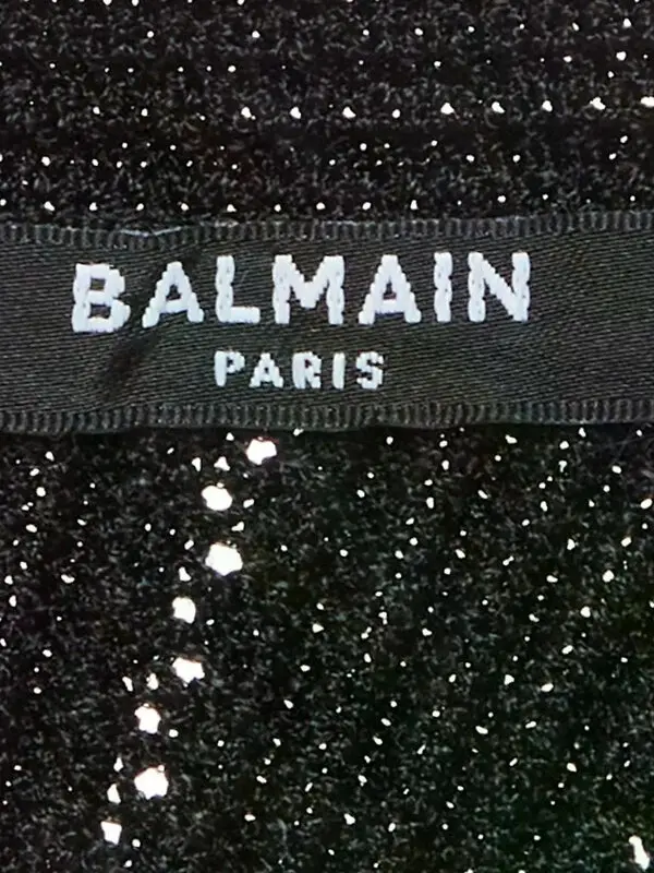 Balmain Openwork Rib-knit Midi Dress