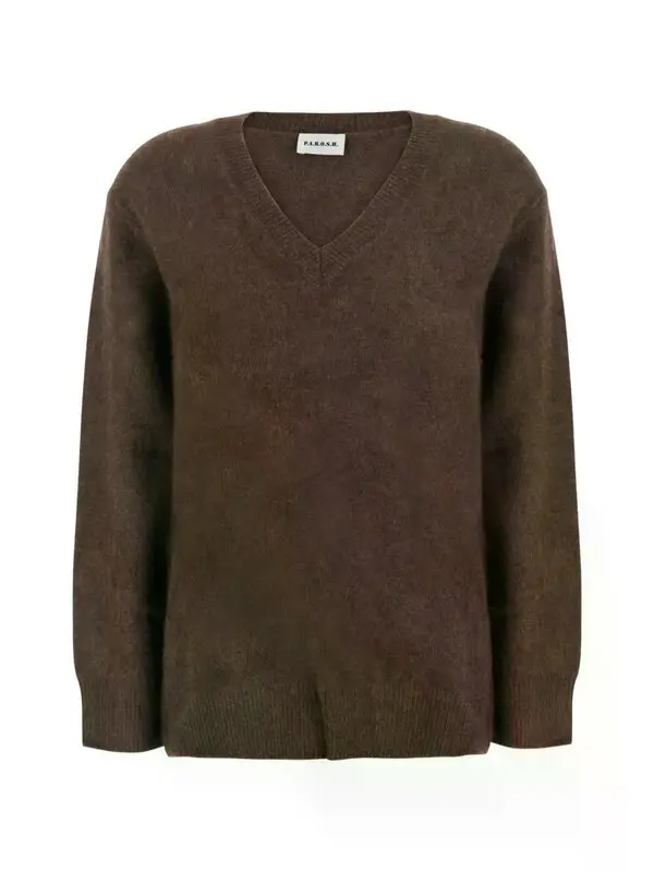 P.a.r.o.s.h V-neck Knitted Sweater - Brown