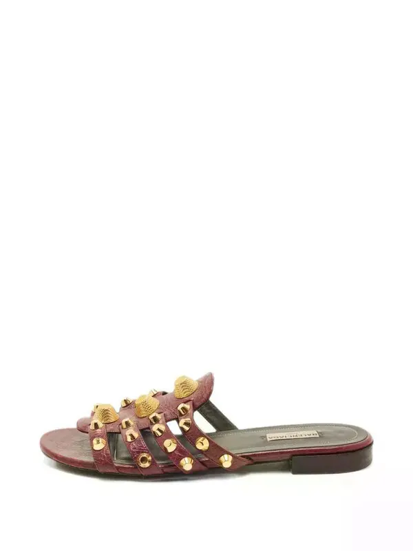 Balenciaga Studded Arena Slides - Red