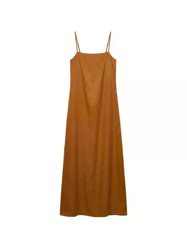 REFORMATION Glenna Silk Maxi Dress - Brown