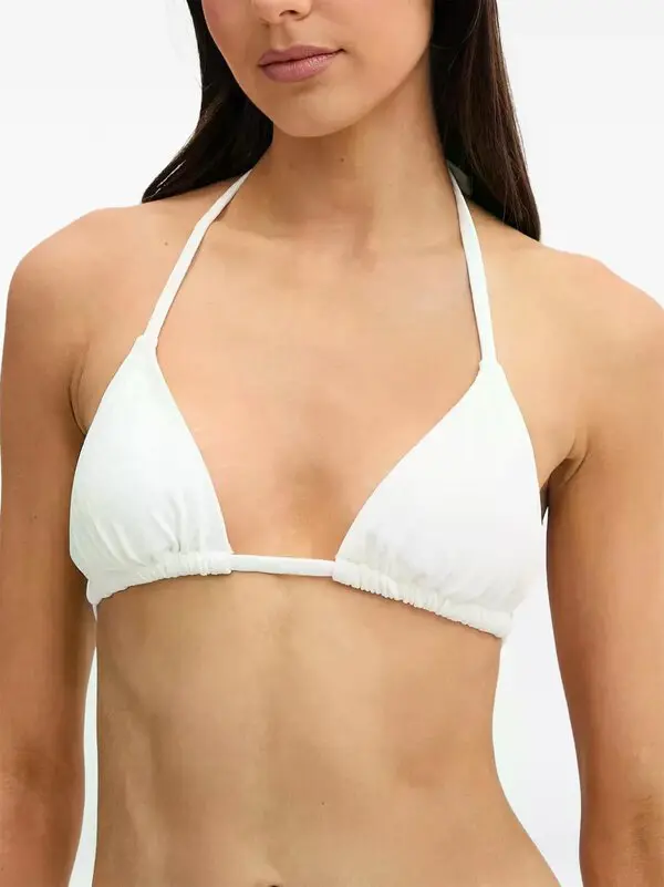 Michael Kors Logo-jacquard Triangle Bikini - White