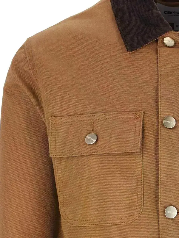 Carhartt Work In Progress Michigan Coat Corduroy-collar Logo-patch Jacket