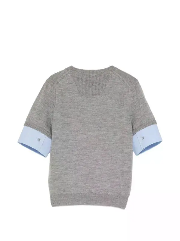 JUUN.J Argyle-intarsia Short-sleeve Top