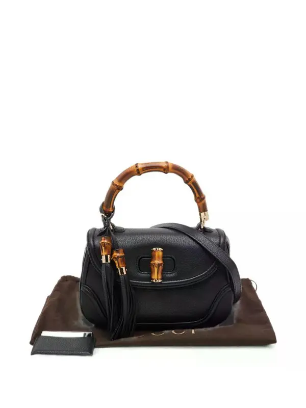 Gucci Bamboo Calf Leather Top Handle Bag