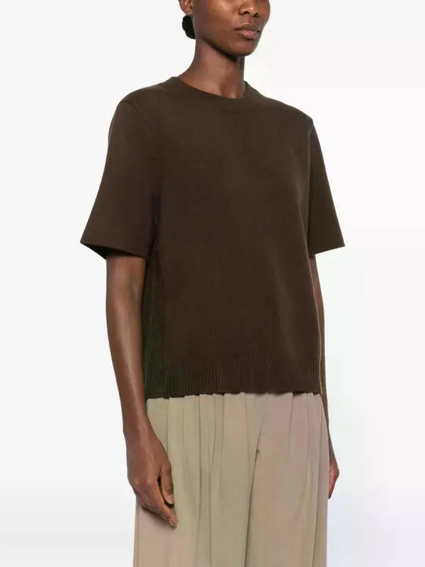 JOSEPH Ribbed-trim Short-sleeve Sweater