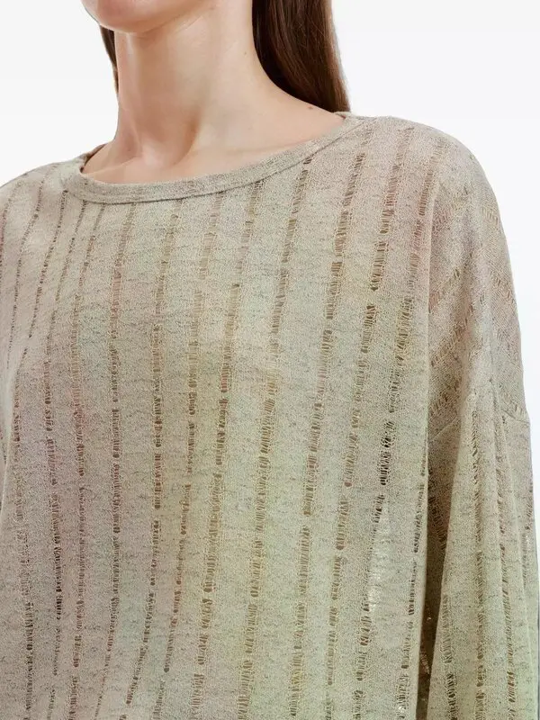 B+AB Distressed-knit Sweater