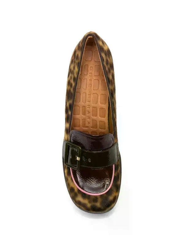 Chie Mihara Leopard Print Buckle-detail Pumps
