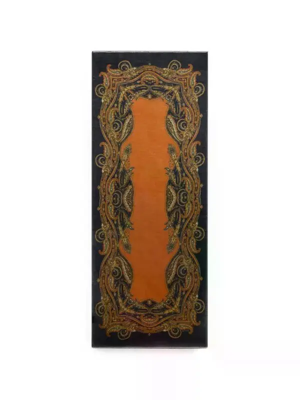 Etro Wool, Cashmere And Silk Scarf With Paisley Motif - Black
