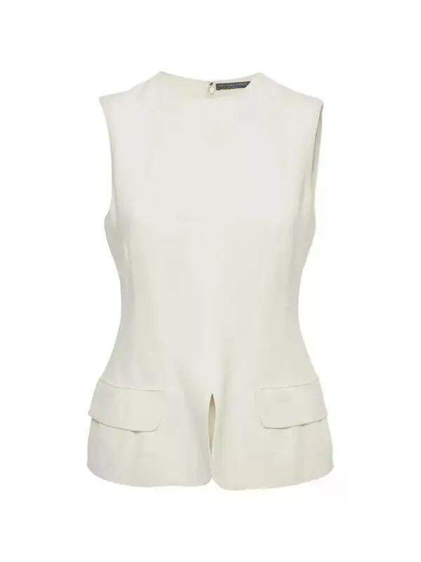 Alexander McQueen Sleeveless Fitted Top - White