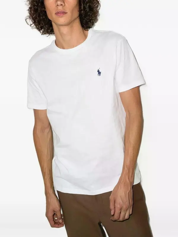 Polo Ralph Lauren Custom Slim-fit Jersey Crewneck T-shirt - White
