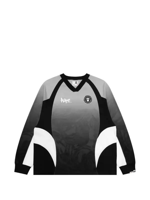 AAPE BY *A BATHING APE Moonface-print Long-sleeve T-shirt - Black