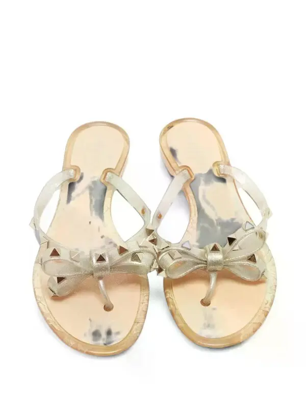 Valentino Garavani Rockstud Bow Flip Flops
