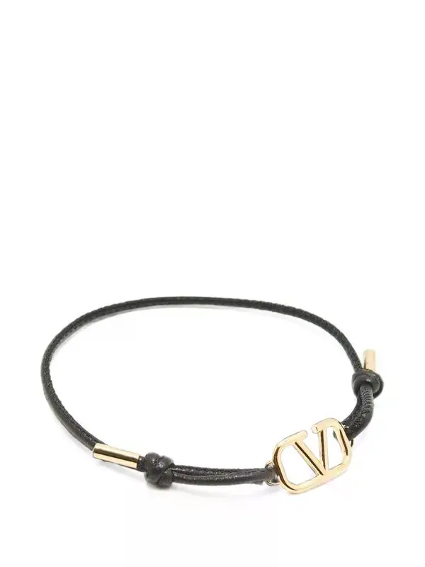 Valentino Garavani Vlogo Leather Bracelet