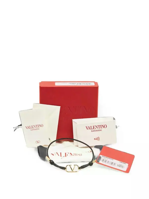 Valentino Garavani Vlogo Leather Bracelet