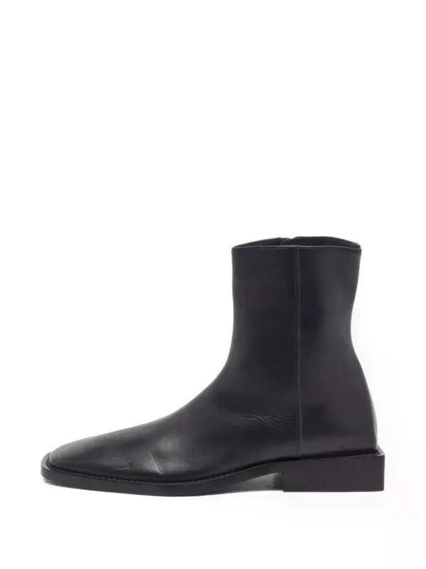 Balenciaga Bb Leather Ankle Boots - Black