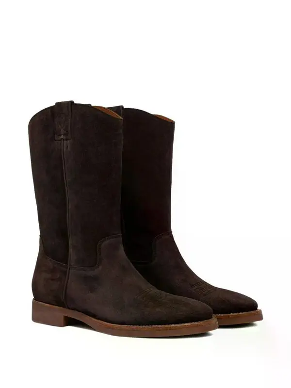 BUTTERO® Chianti Panelled Suede Boots - Brown