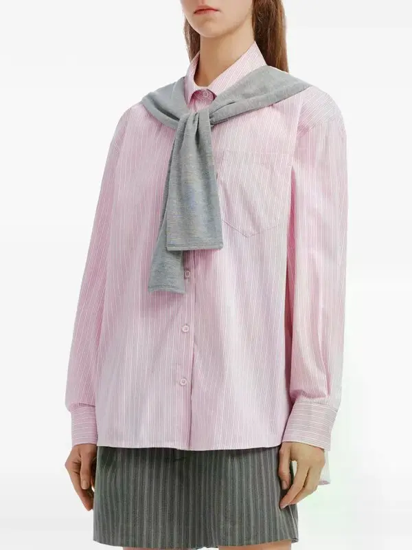 B+AB Vertical Stripe Button-up Shirt