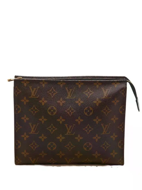 LOUIS VUITTON Medium Pochette Toilette Monogram Clutch Bag - Brown