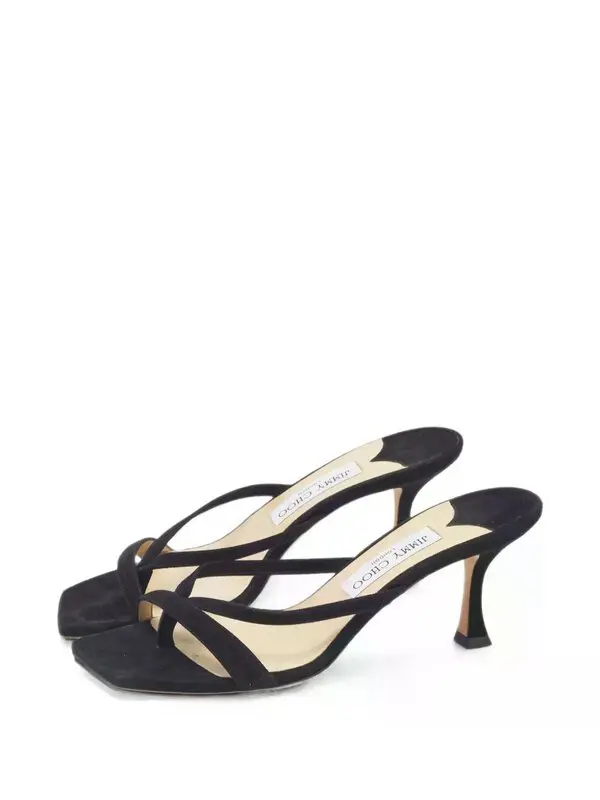 JIMMY CHOO Maelie Square-toe Sandals - Black
