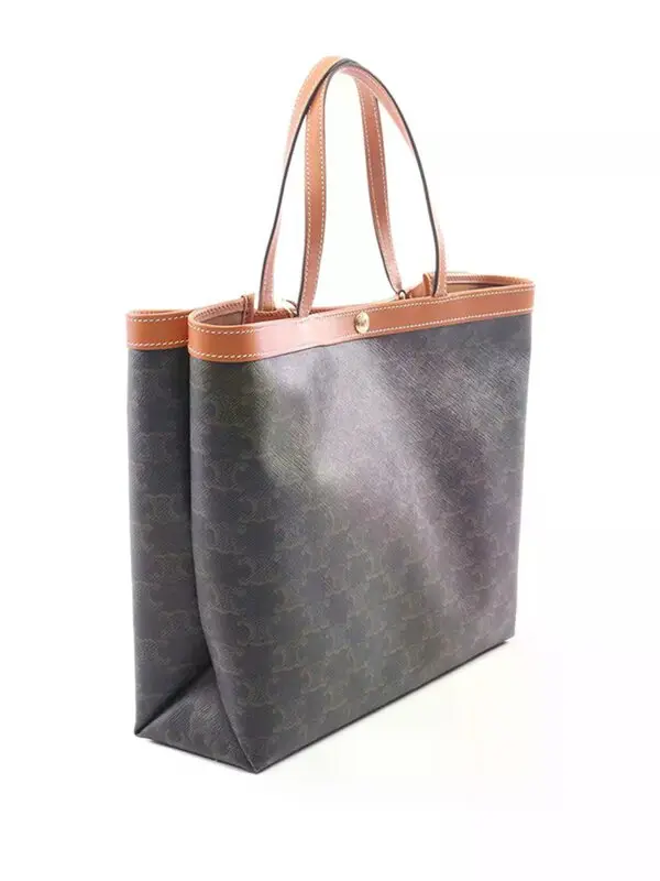 Celine 2012-2026 Small Square Triomphe Coated Canvas Cabas Satchel