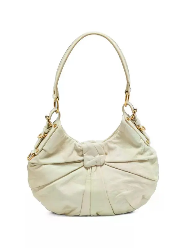 Saint Laurent Leather Pleated Shoulder Bag