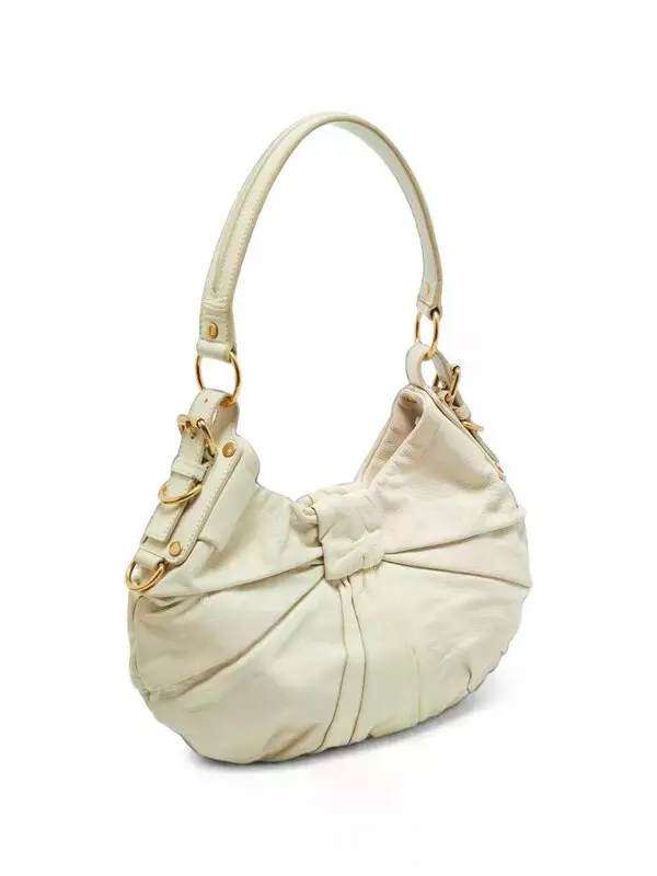 Saint Laurent Leather Pleated Shoulder Bag