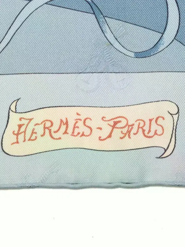 Hermès 1980-2010 Le Carnaval De Venise Silk Scarf 90 Scarves - Blue