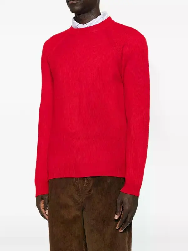 FILIPPO DE LAURENTIIS Ribbed-knit Raglan-sleeve Sweater